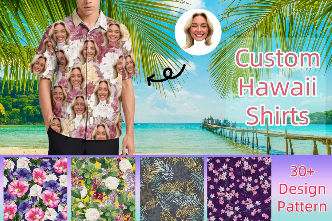 Custom Hawaii Shirt With Face, Personalized Hawaiian Shirt, Custom ...