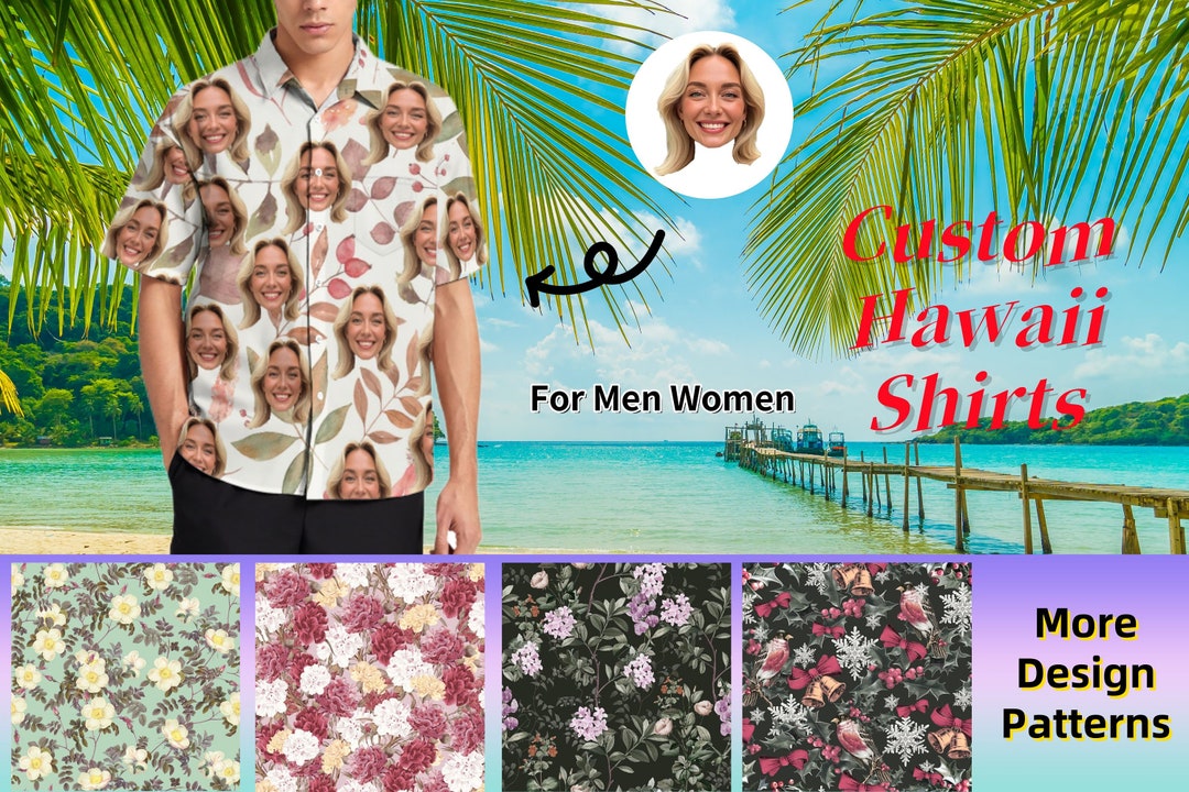 Custom Hawaii Shirt With Face, Personalized Hawaiian Shirt, Custom ...