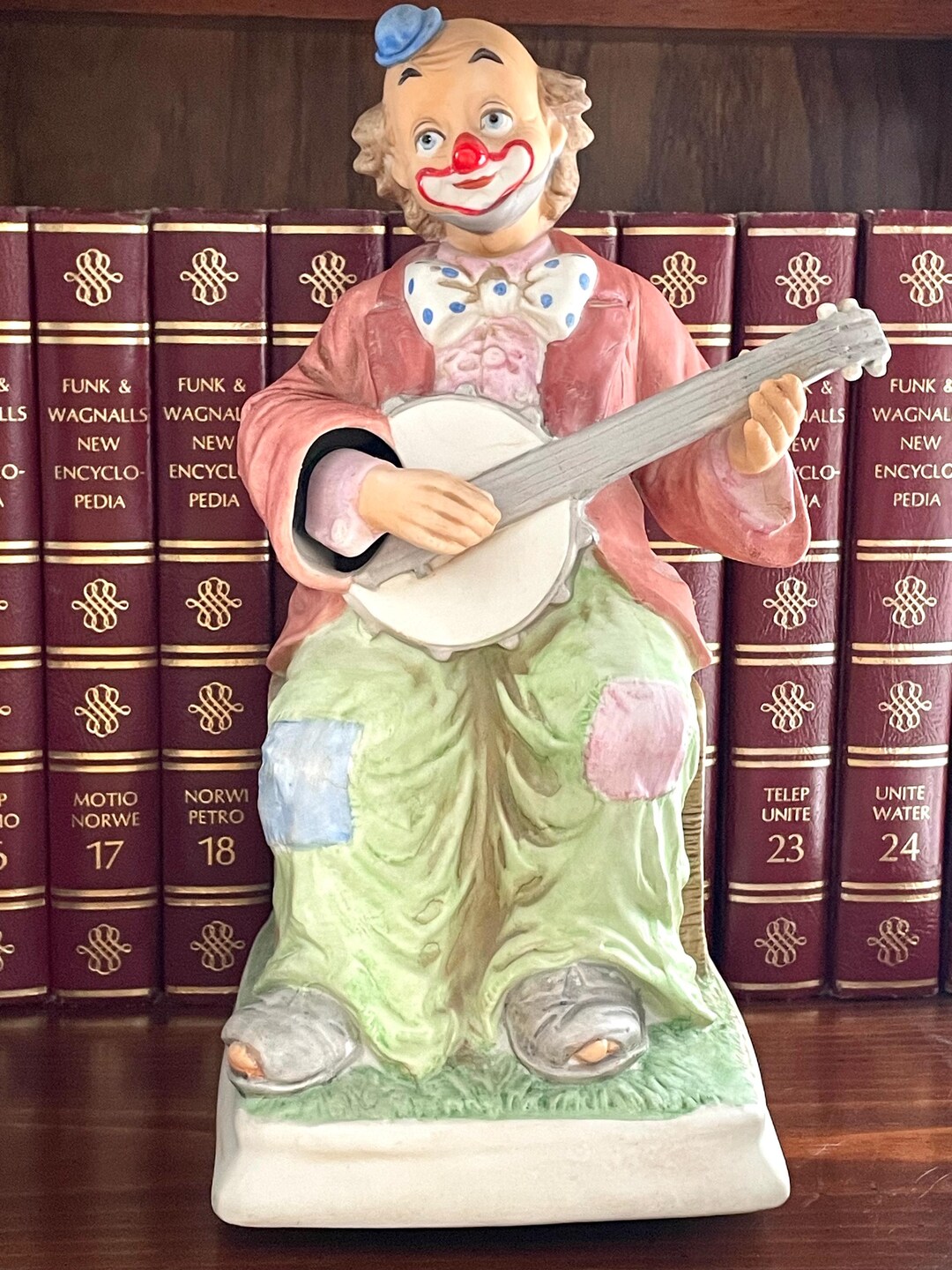 Banjo Clown Musical Figurine - Etsy