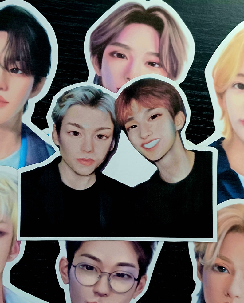 SEVENTEEN K-pop Fan Art Stickers SVT Scoups Jeonghan Joshua Jun Hoshi ...