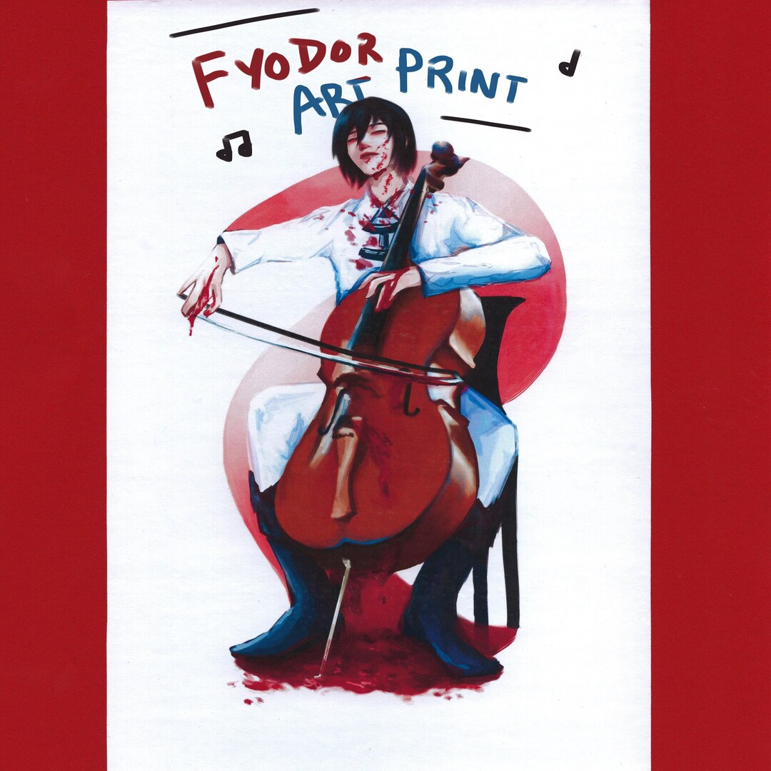 Fyodor Cello Art Print Bungo Stray Dogs Dostoyevsky Decay of Angels - Etsy