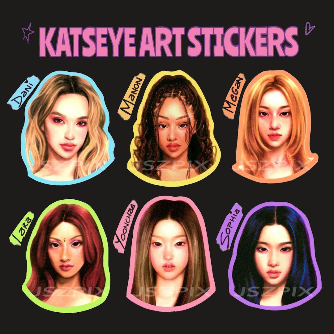 KATSEYE SIS Color-coded Art Stickers | Kpop Girl Group | Manon Sophia ...