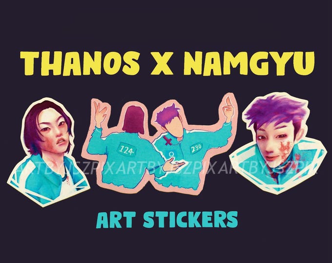 Thanos + Nam-gyu "thangyu" Art Sticker SET (3) - Etsy