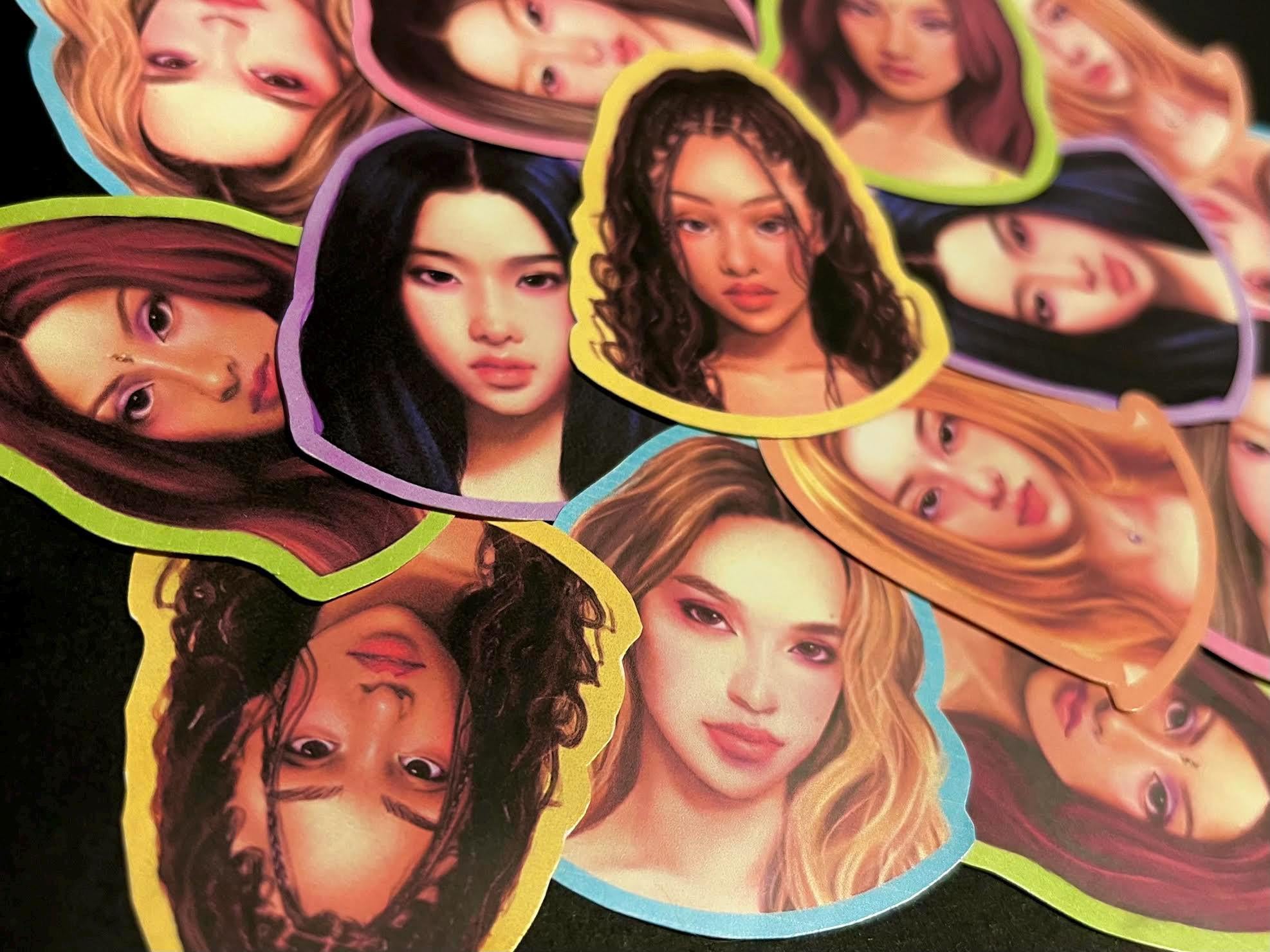 KATSEYE SIS Color-coded Art Stickers | Kpop Girl Group | Manon Sophia ...