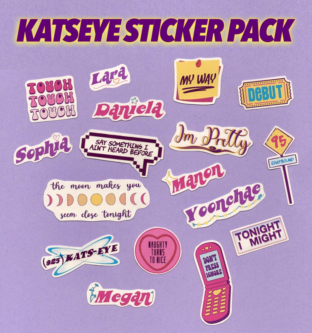 KATSEYE Sticker Pack for EYEKONS Soft is Strong Matching Y2K Designs - Etsy