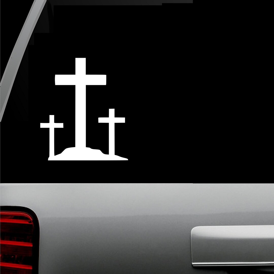 Three Crosses Easter Christian Vinyl Auto Decal Bumper Sticker - Etsy