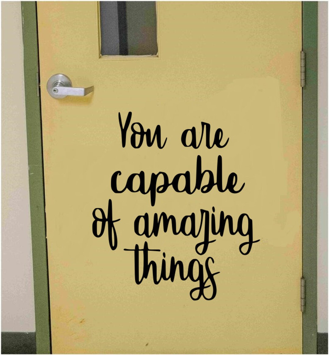 You Are Capable of Amazing Things Wall Decal Quotes DIY Self-adhesive ...