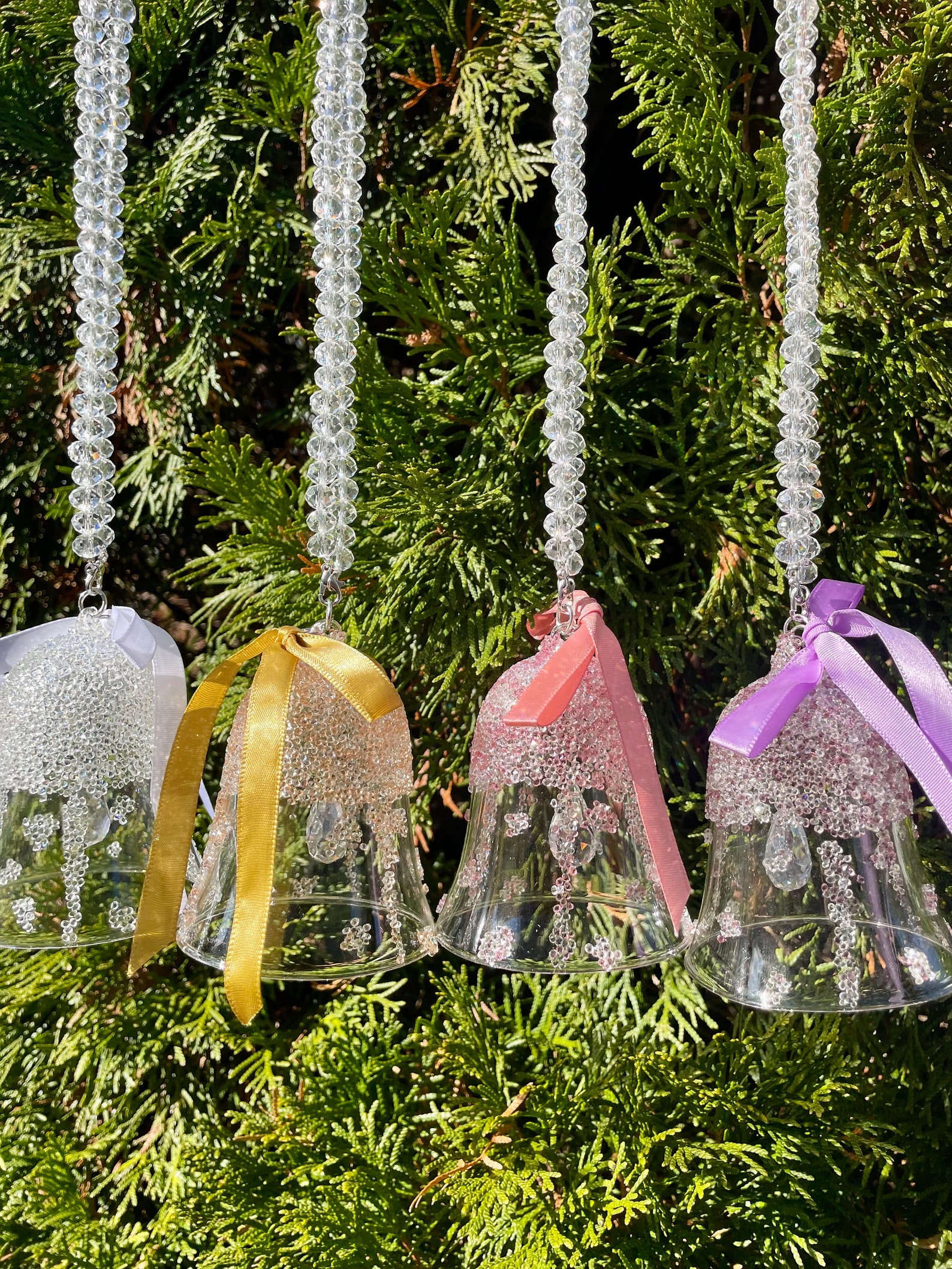 Crystal Bell Wind Chime, Christmas Ornament, Car Charm - Etsy