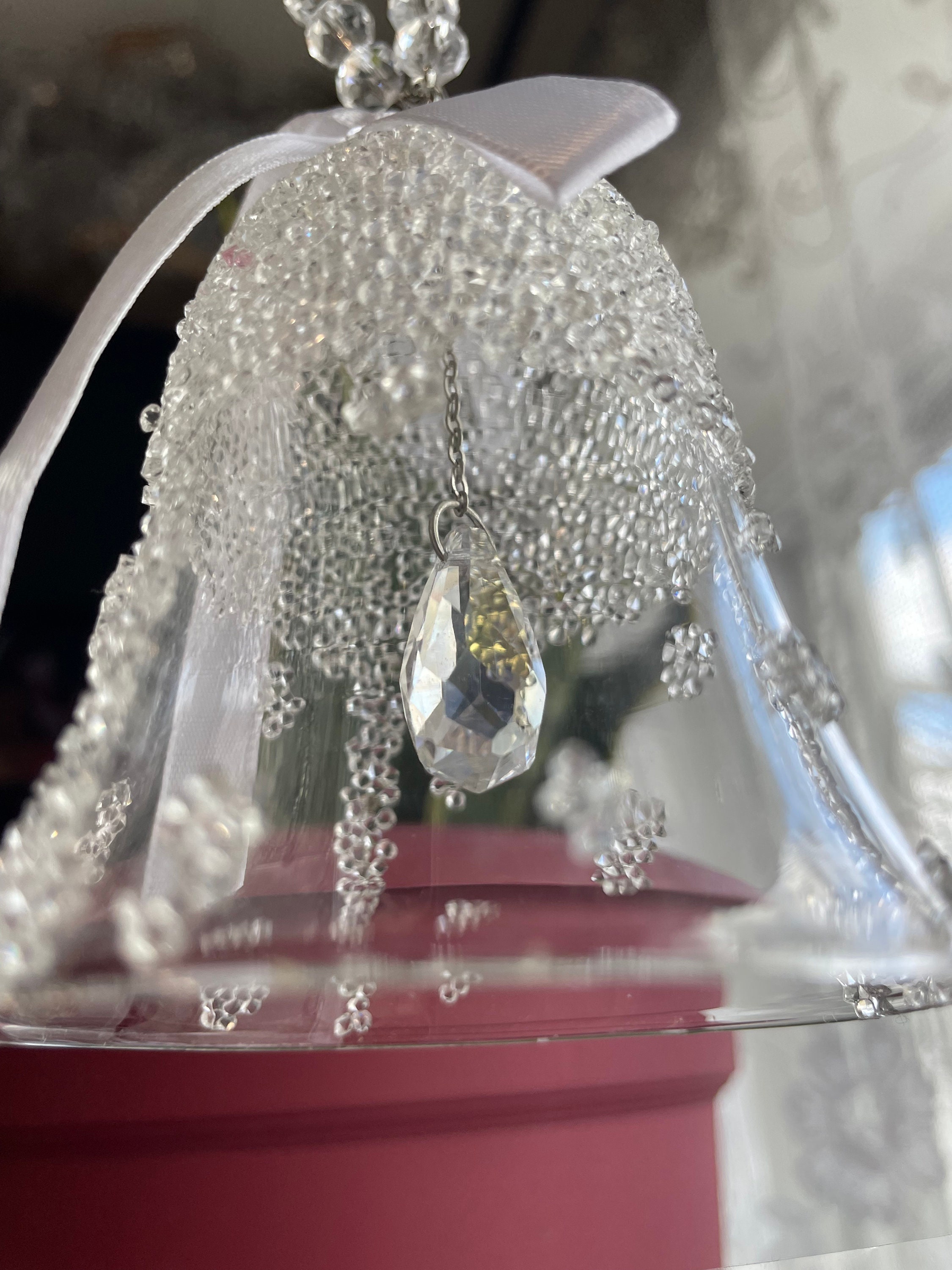 Crystal Bell Wind Chime, Christmas Ornament, Car Charm - Etsy