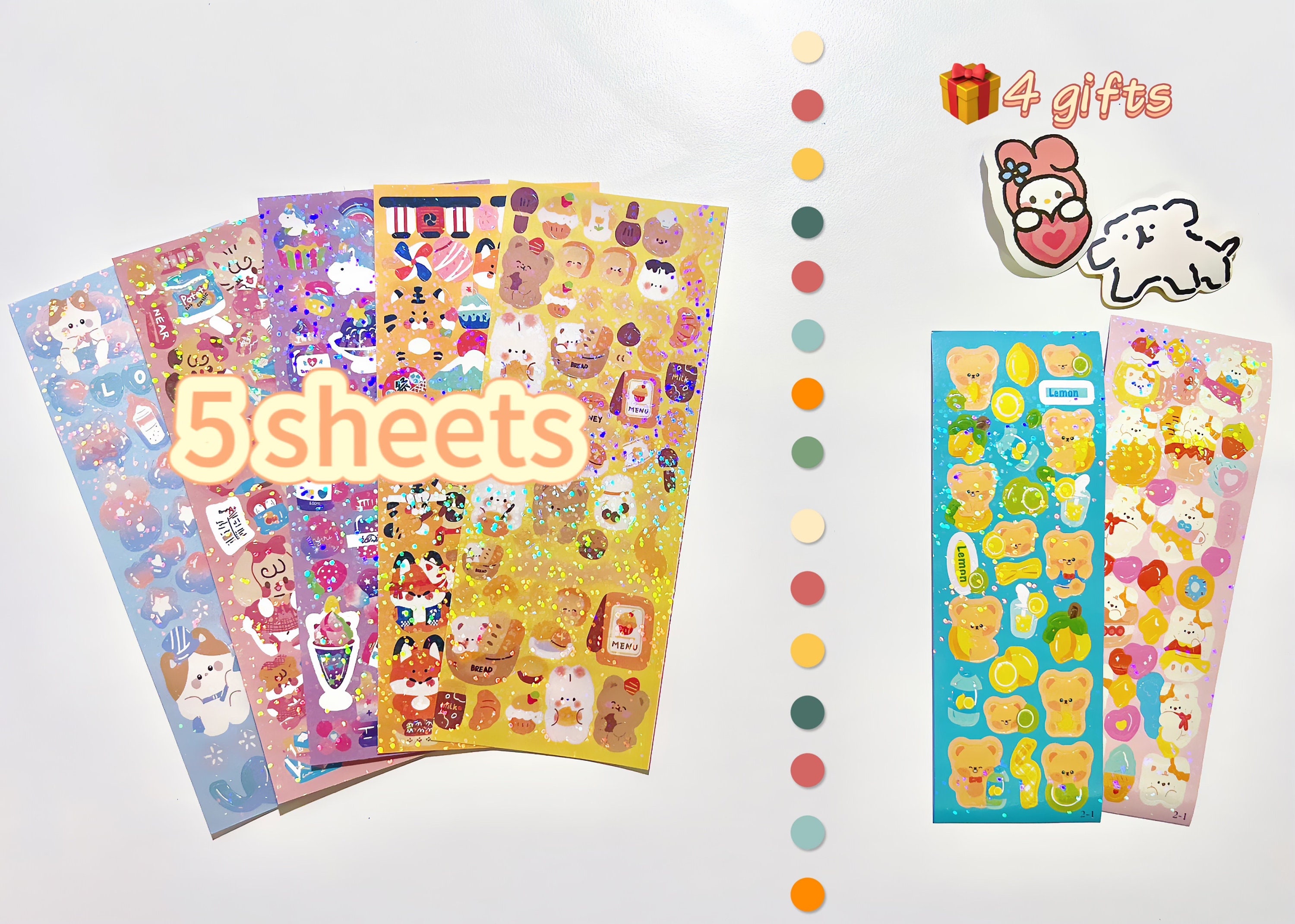 50pcs Deco Sticker Sheet Polco Sticker Sticker Sheet Pack Korea Deco ...