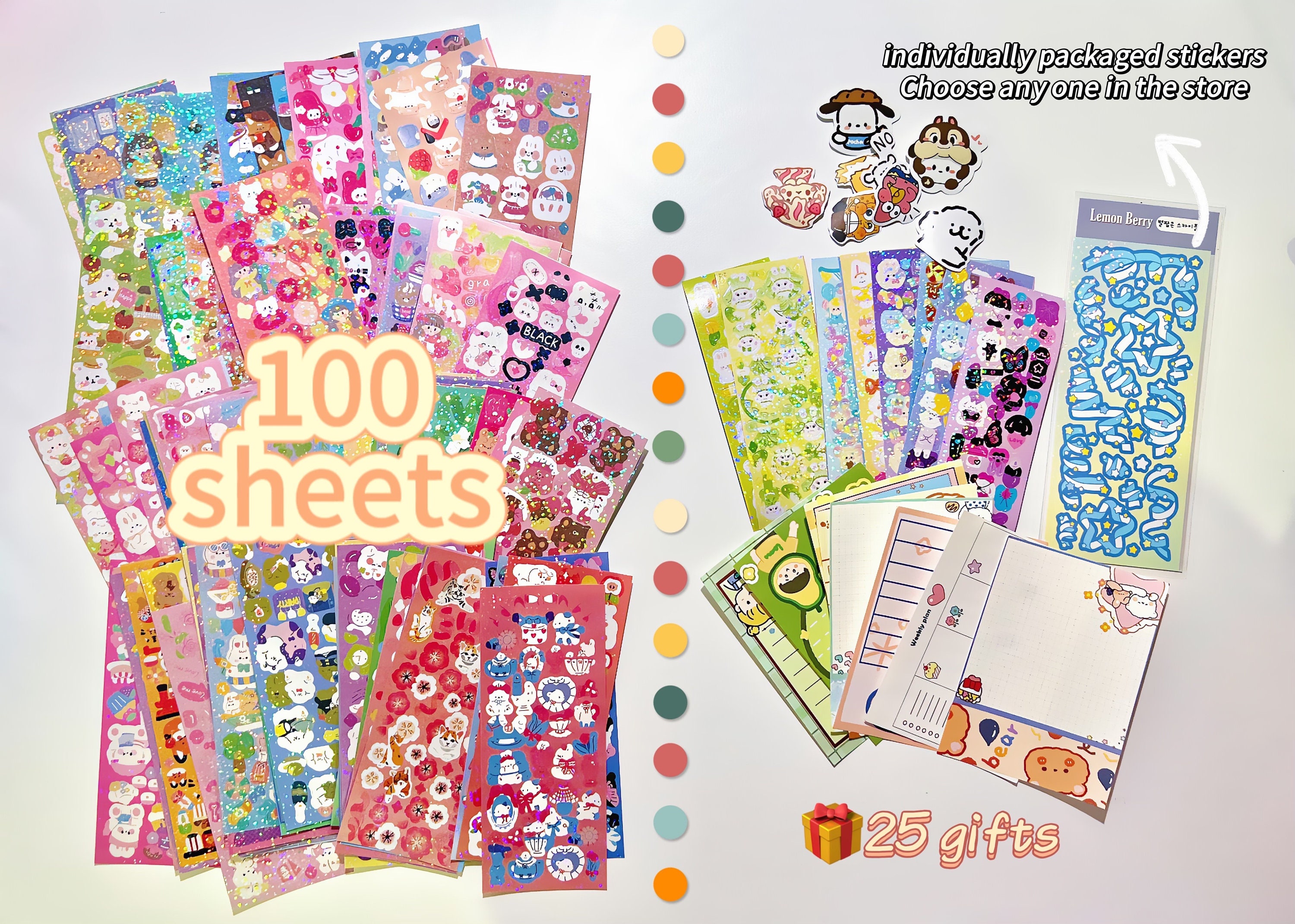 5pcs Deco Sticker Sheet Polco Sticker Sticker Sheet Pack Korea Deco ...