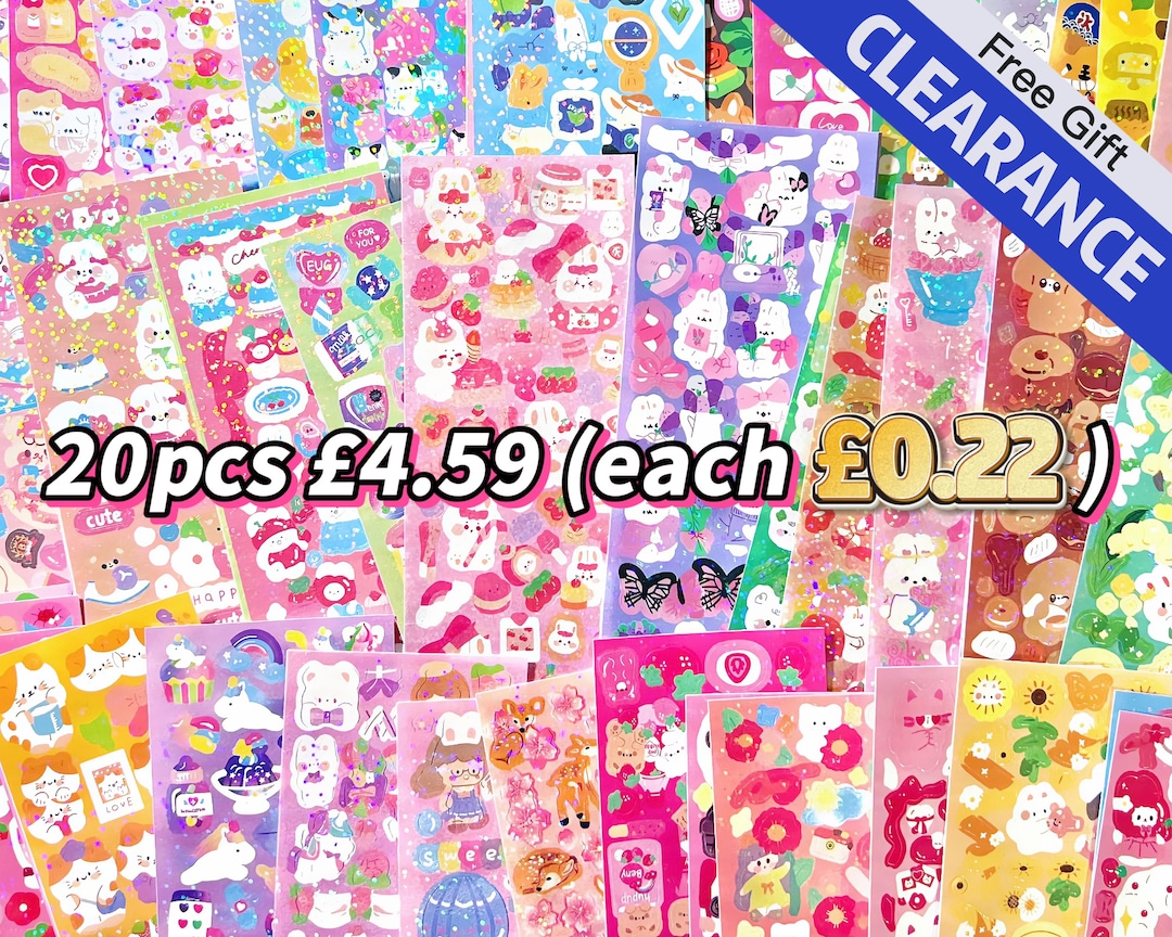20pcs Deco Sticker Sheet | Polco Sticker | Sticker Sheet Pack | Korea ...