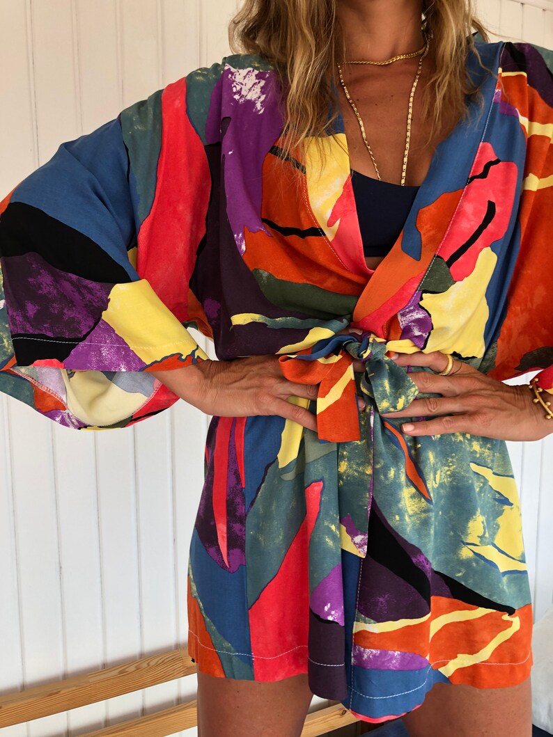 COTTON KIMONO JACKET Haori Jacket, Yukata Women, Kimono Dressing Gown ...