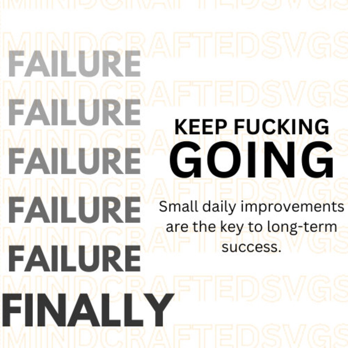 Failure to Finally Motivational Svg, Mental Health Svg, Mental Health ...