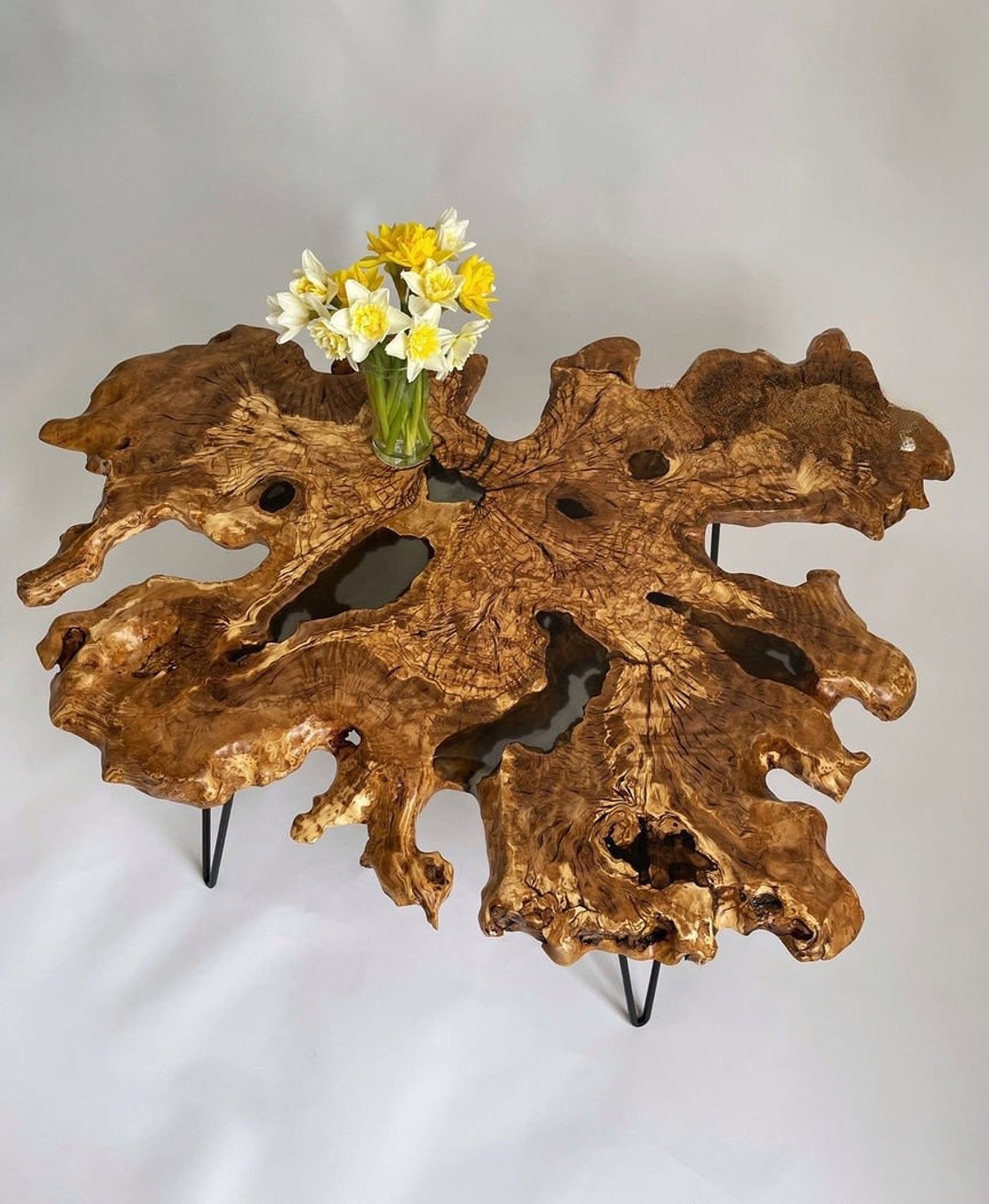 Live Edge Olive Coffee Table, Accent Table, Sofa Table, End Table, Side ...
