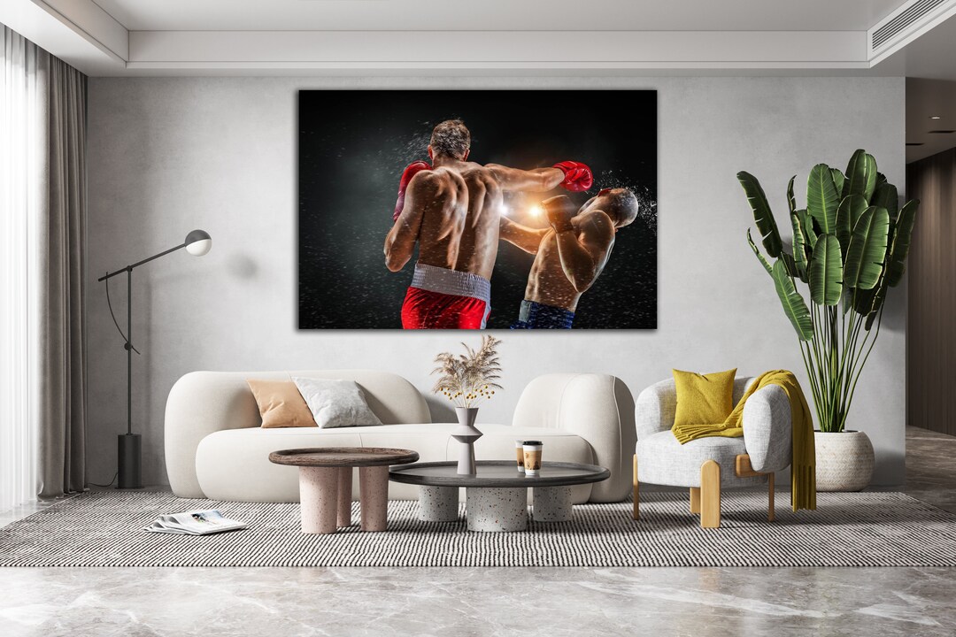 Wall Art Boxing Canvas Boxer Print Knock Down Boxer Poster Knock Down ...