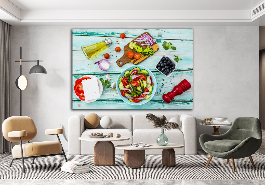 Vegetable Wall Art Natural Foods Food Canvas Modern Wall Art Vegan ...