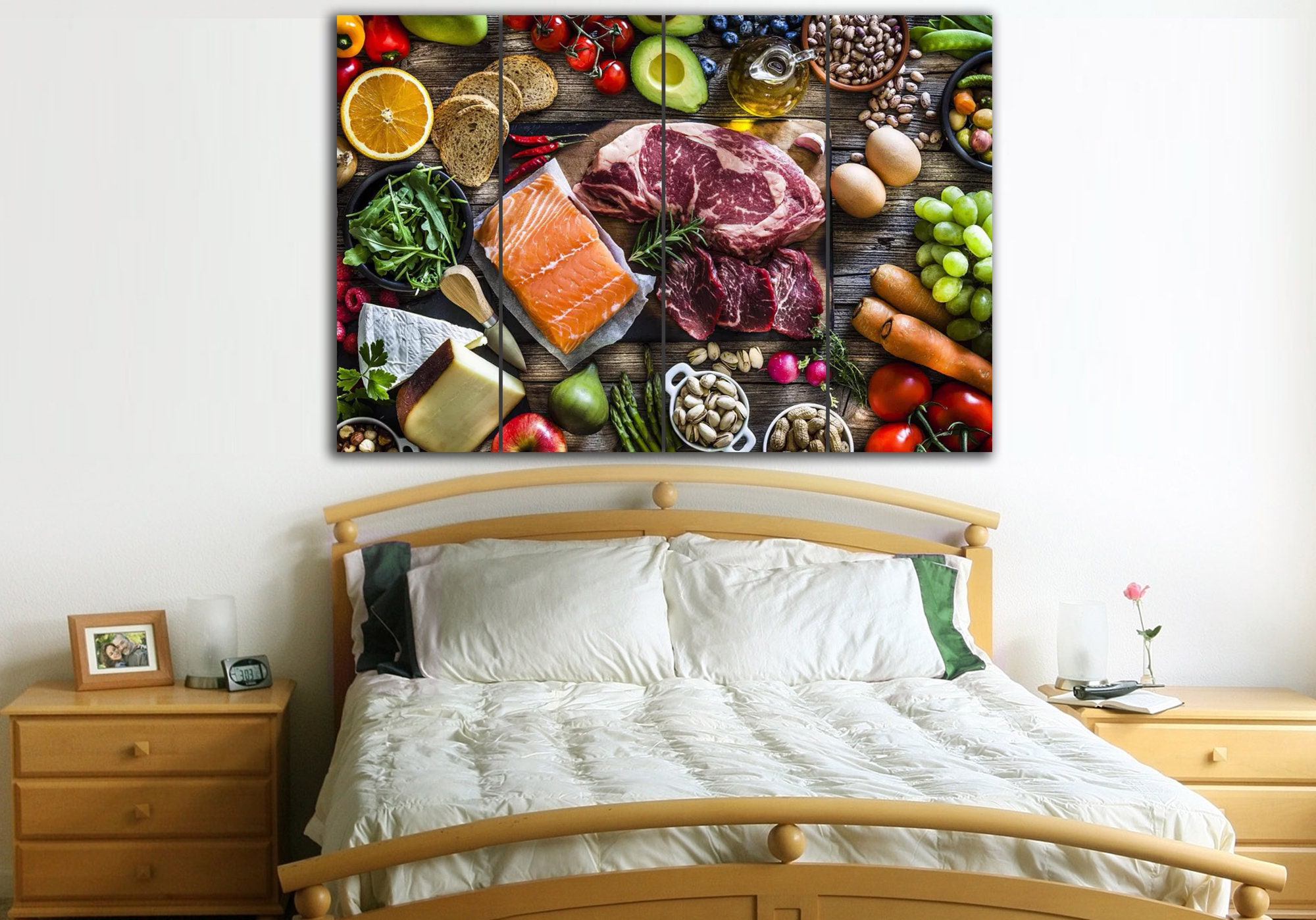 Meat Wall Art Meat Spices Restaurant Decor Canvas Print Kitchen Decor ...