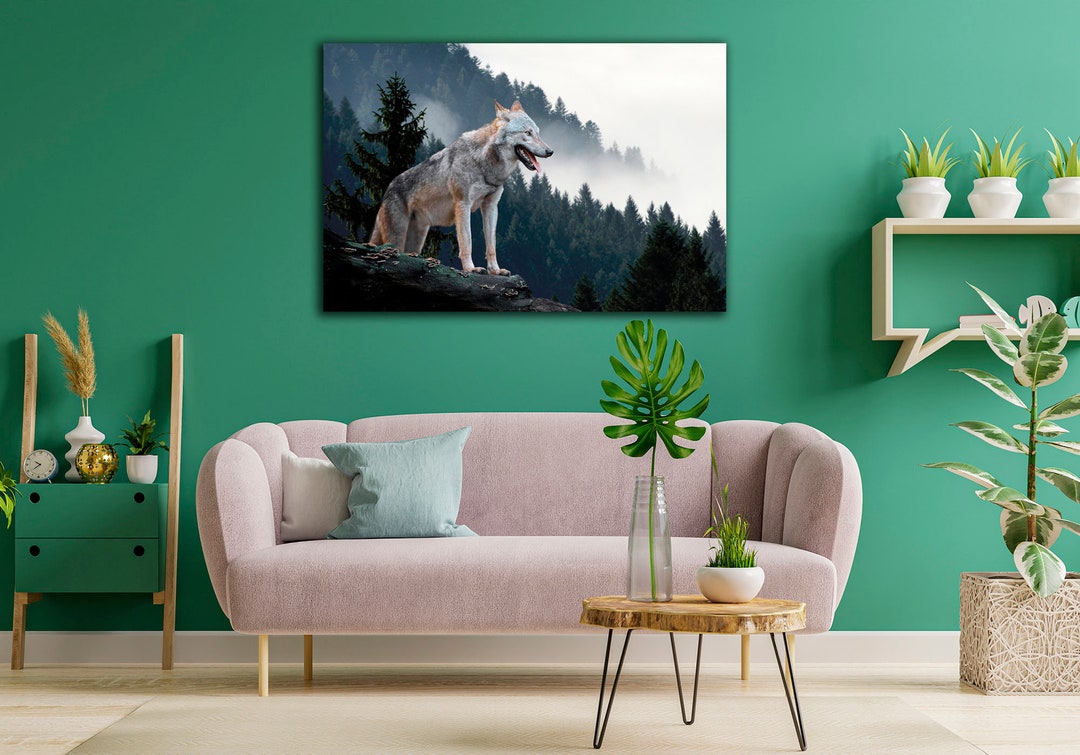 Gray Wolf Wolf Art Print Animal Print Wolf Wall Art Wolf Wall Decor ...