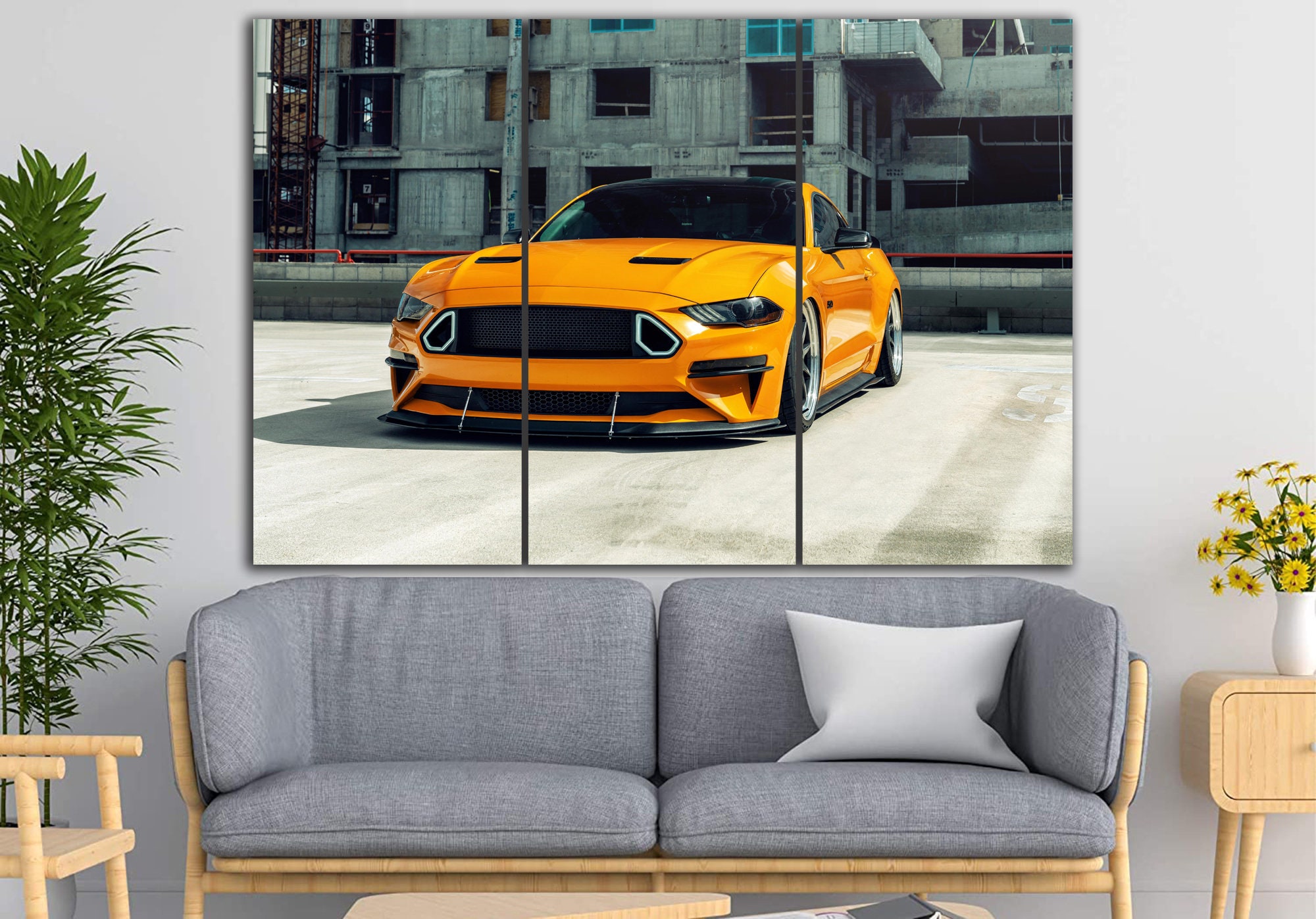 Canvas Ford Mustang Ford Mustang Ford Poster Canvas Car Print Ford Wall ...