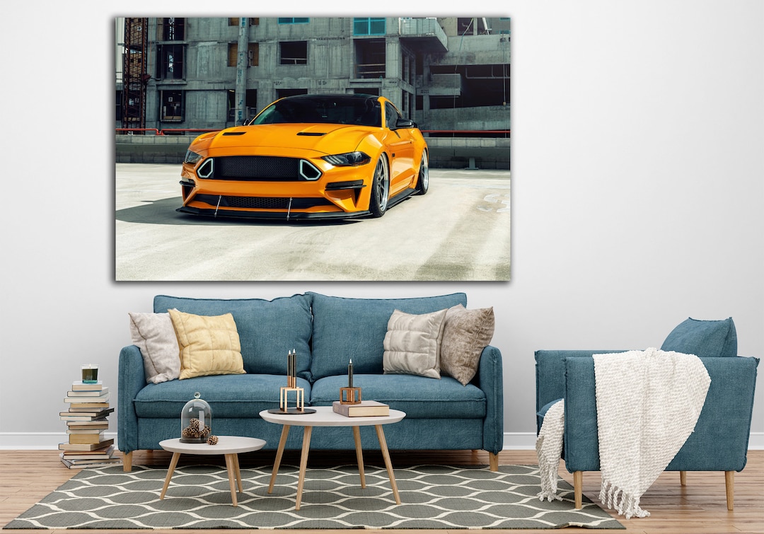 Canvas Ford Mustang Ford Mustang Ford Poster Canvas Car Print Ford Wall ...