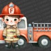 Firefighter Alphabet Clipart, Little Boy Baby Shower Gift, Nursery Kids ...