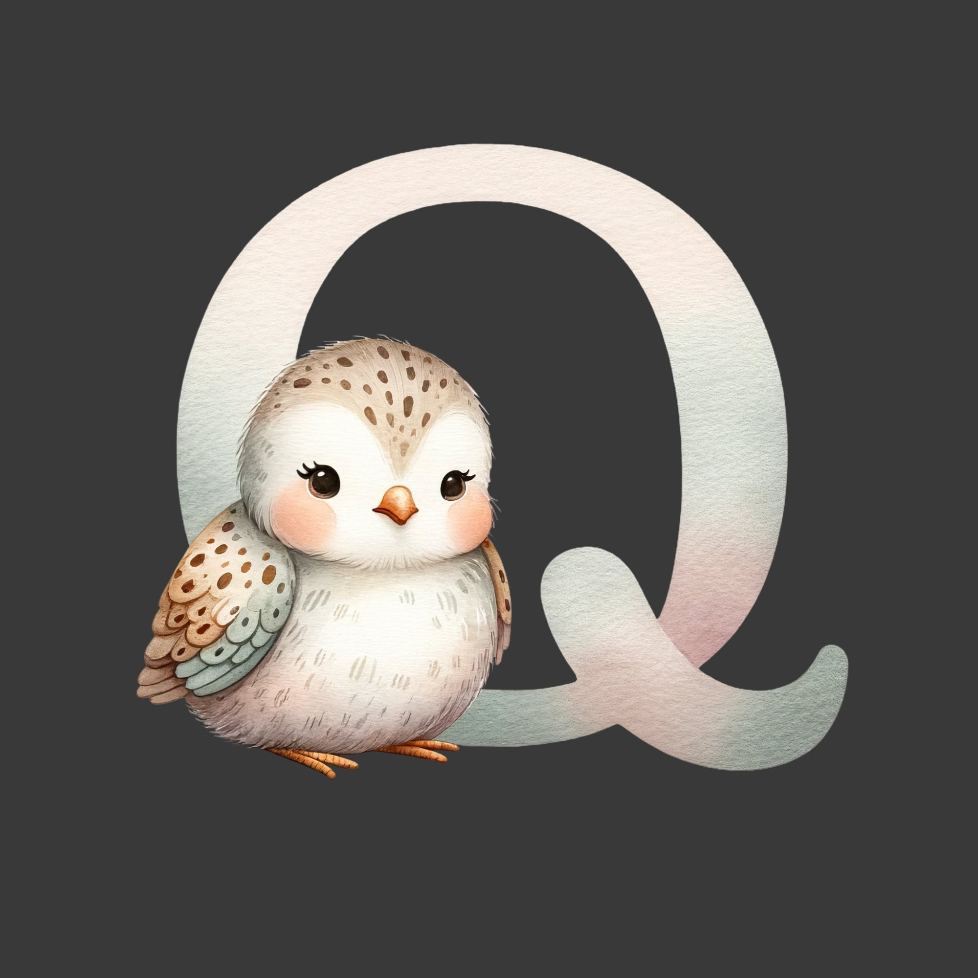 Quail Alphabet Clipart, Baby Boy Girl Blue Shower Gift, Nursery Child ...