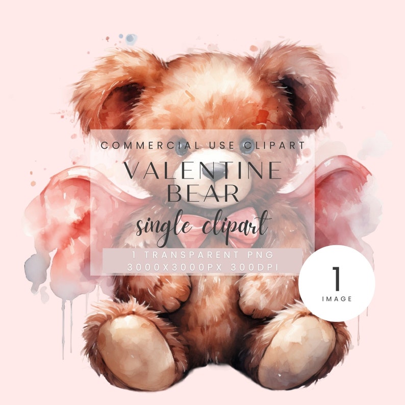 Valentine Clipart, Cute Teddy Bear Clipart PNG, Romantic Sweet ...