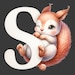 Squirrel Alphabet Clipart, Baby Boy Girl Shower Gift, Nursery Child ...