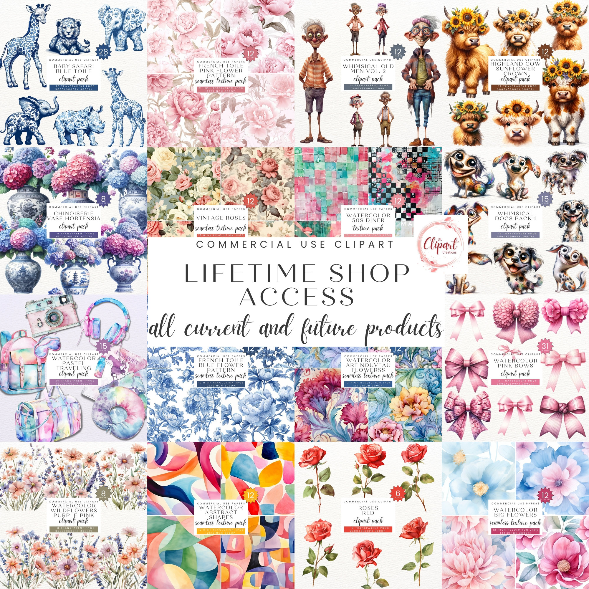 Whole Store Clipart, Entire Store Clipart, Watercolor Clipart, Clipart ...