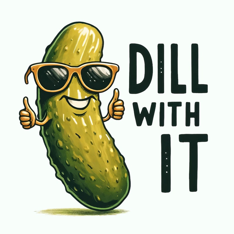 Watercolor Clipart Pickle, Dill With It Clipart PNG, Funny Pickle Clip ...
