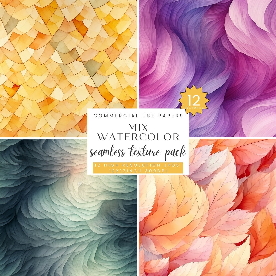 Mix Watercolor Digital Paper, Abstract Pastel Wedding Scrapbook Paper ...