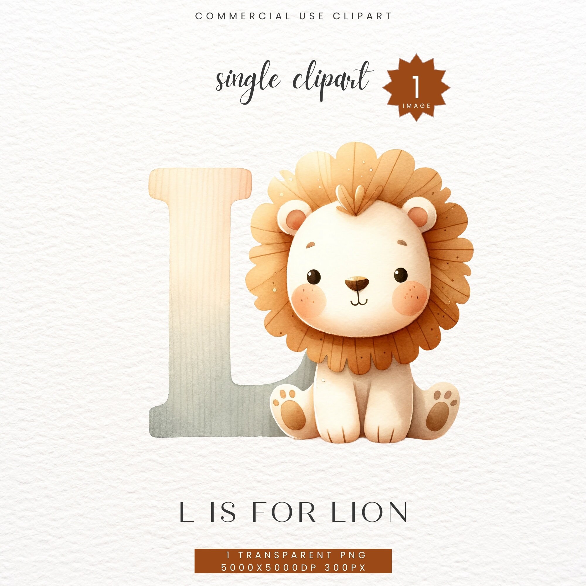 Lion Alphabet Clipart, Baby Boy Girl Shower Gift, Nursery Child Room ...