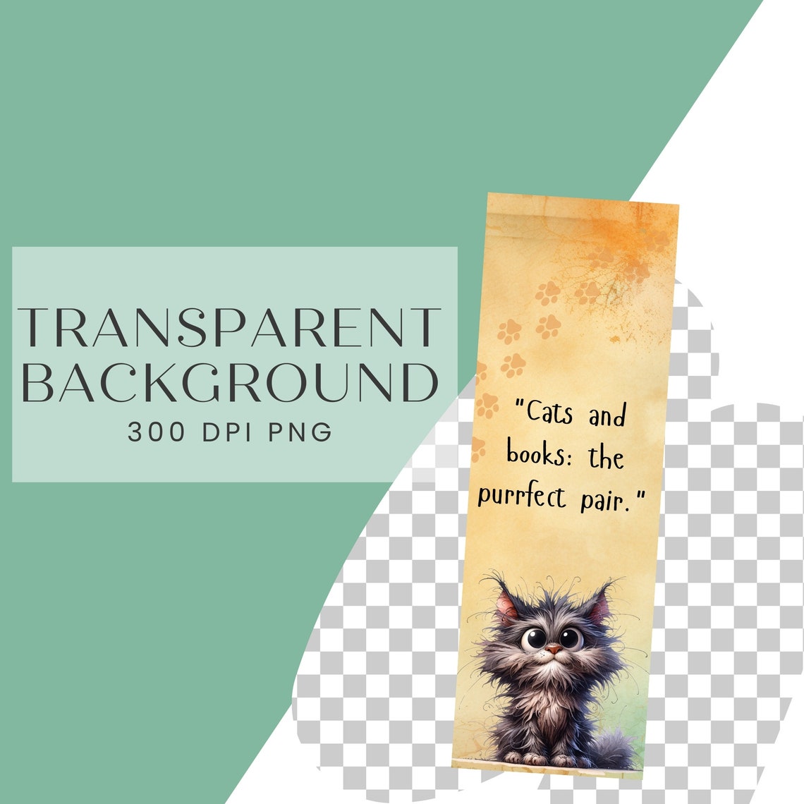 Cats and Books Bookmarks, Digital Download, Printable, Reading, Book ...