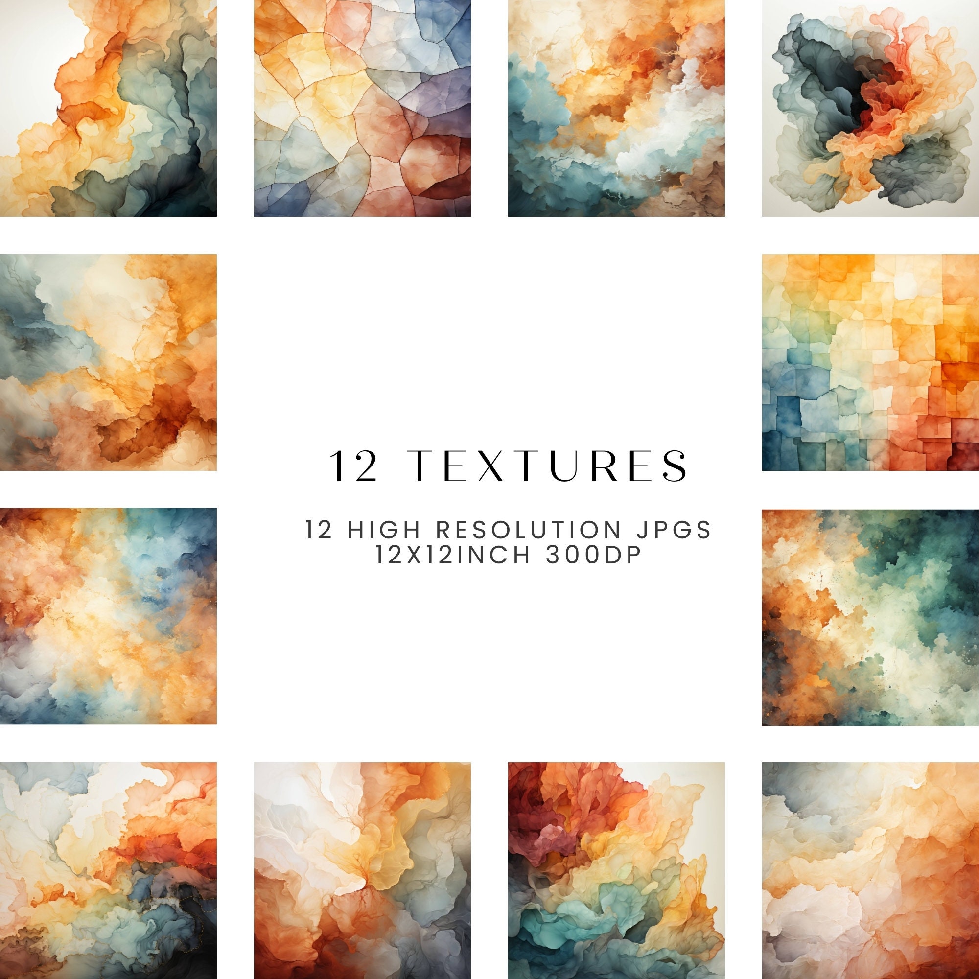 Digital Watercolor Paper Texture Pack, Paper Planner Background Papers ...