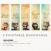 Cats and Books Bookmarks, Digital Download, Printable, Reading, Book ...