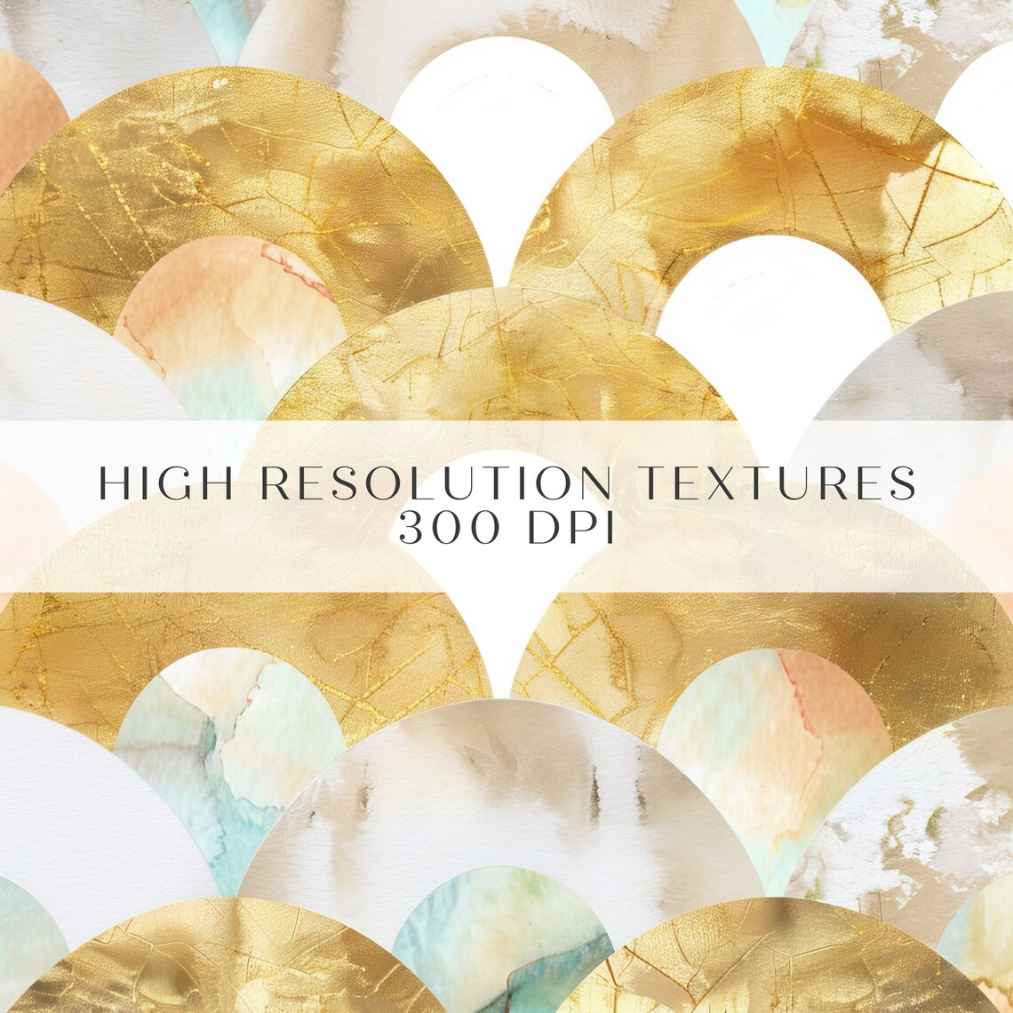 Watercolor Vintage Arches Digital Paper, Retro Clip Art, Gold, Blue ...