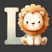 Lion Alphabet Clipart, Baby Boy Girl Shower Gift, Nursery Child Room ...