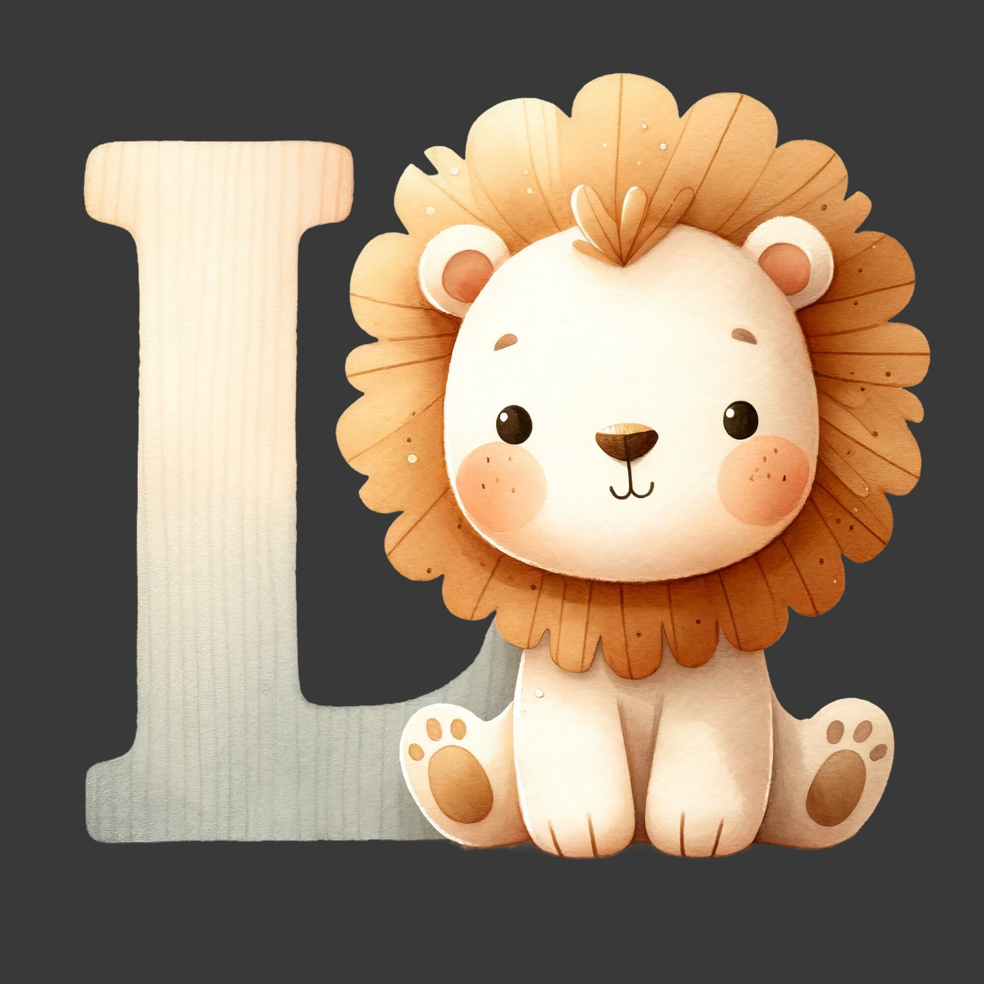 Lion Alphabet Clipart, Baby Boy Girl Shower Gift, Nursery Child Room ...