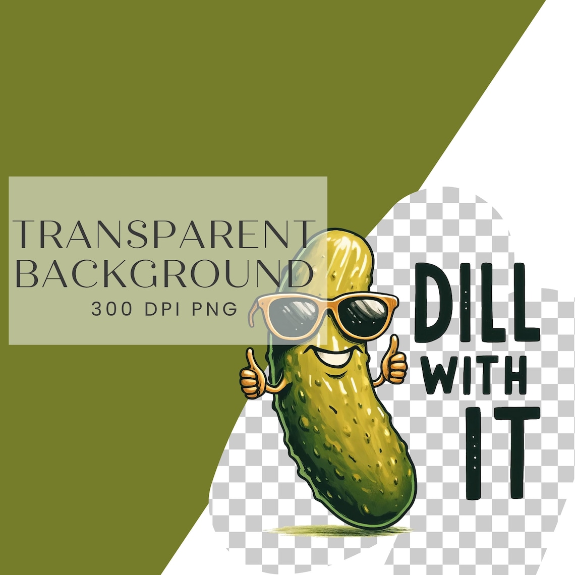 Watercolor Clipart Pickle, Dill With It Clipart PNG, Funny Pickle Clip ...