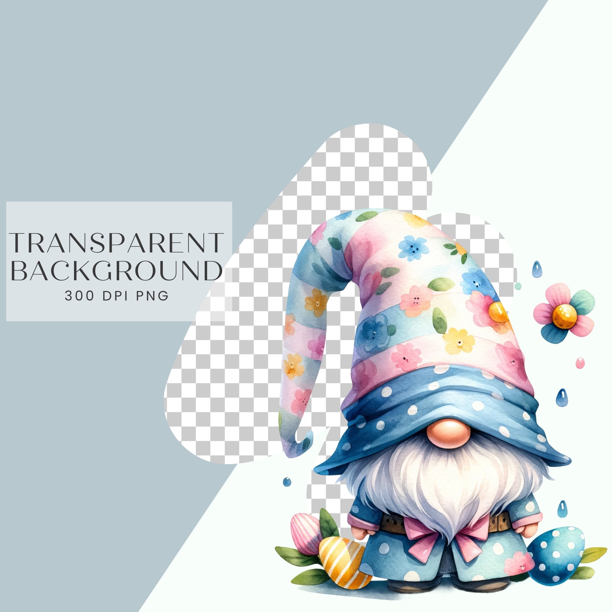 Easter Gnome Clipart Bundle, Gnomes Png, Eggs and Flowers Garden Spring ...