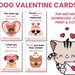 Dog Valentine Cards Printable | Puppy Valentines Day Cards | Cute Dog ...