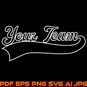 Custom Team Name SVG PNG, Sport Team PNG, Personalized Softball Name ...