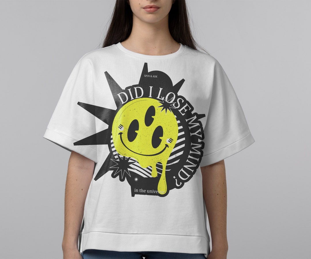 Crazy Smiley Svg PNG Crazy Smiley Funny Digital Download Tshirt Print ...