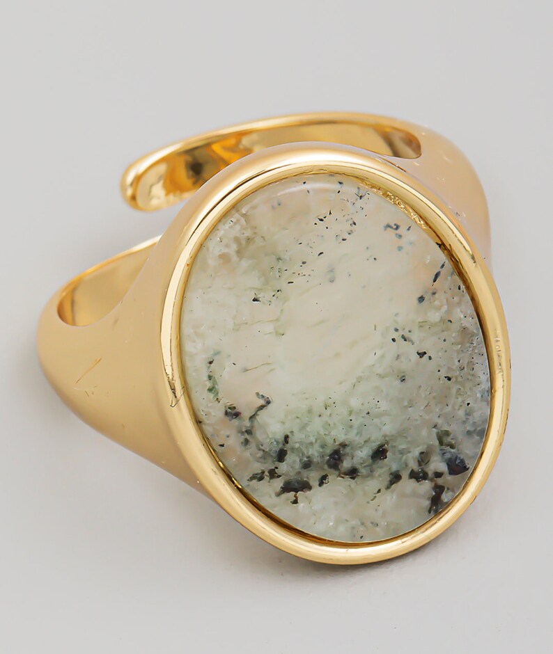 Crystal Signet Gold Ring - Etsy