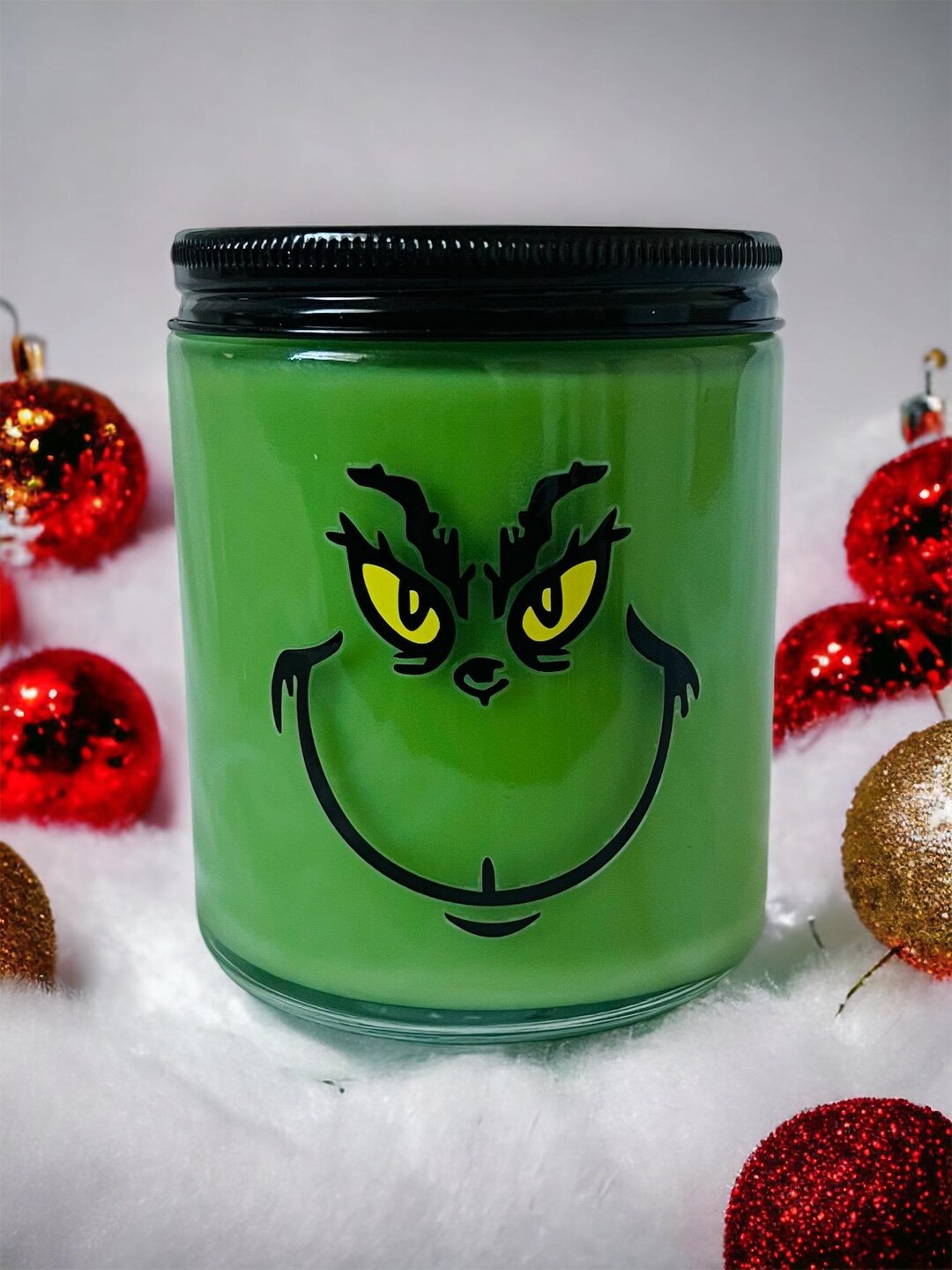 Mean One Grinch Candle 8oz Coconut Soy Candle Gift Ides Grinch - Etsy