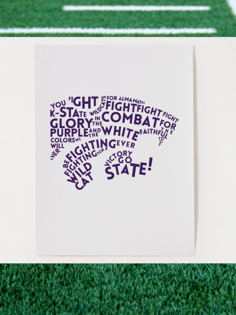 Kansas State Fight Song - Printable Wall Art - Etsy