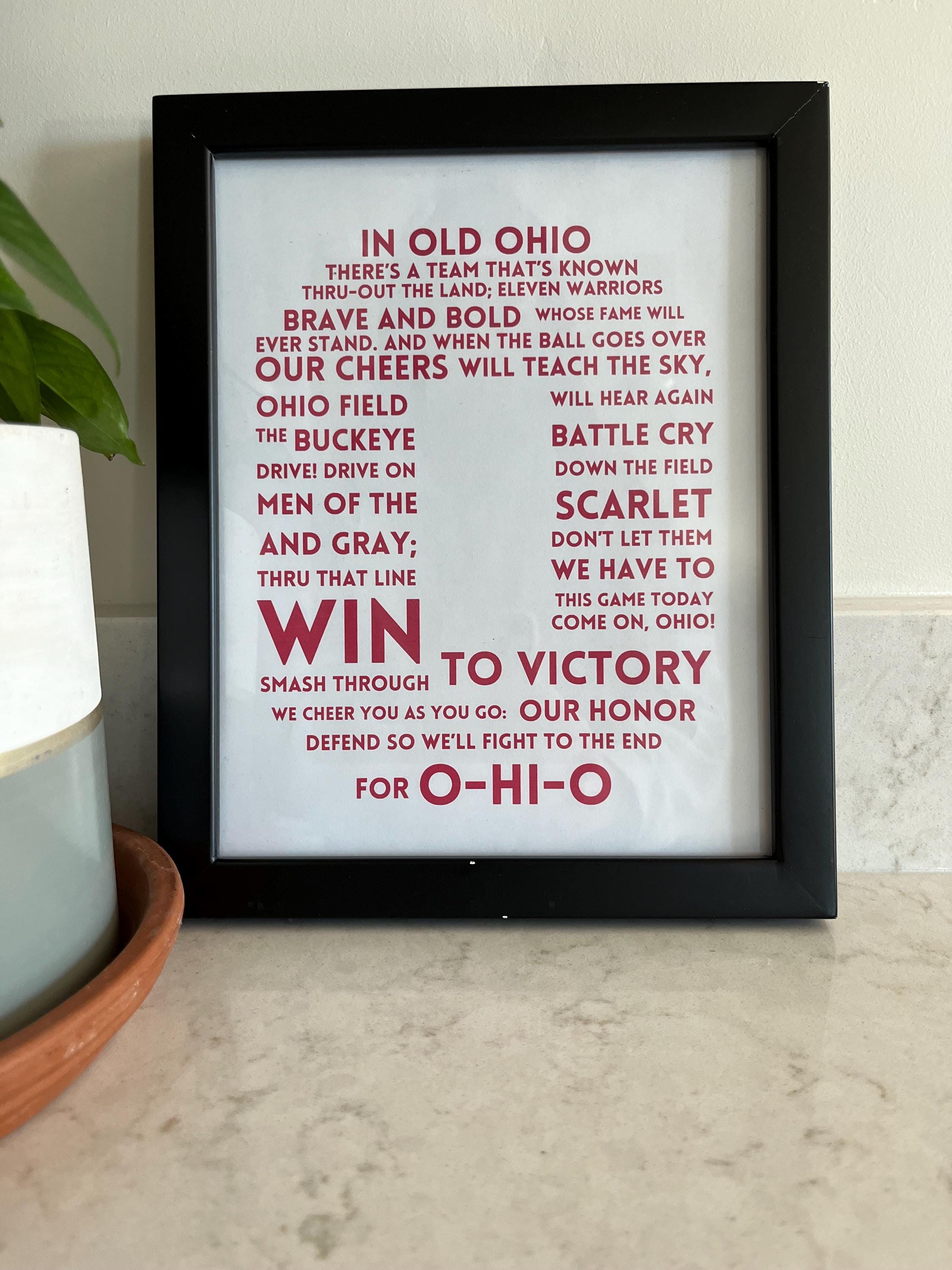 Ohio State University Fight Song Printable Wall Decor - Etsy