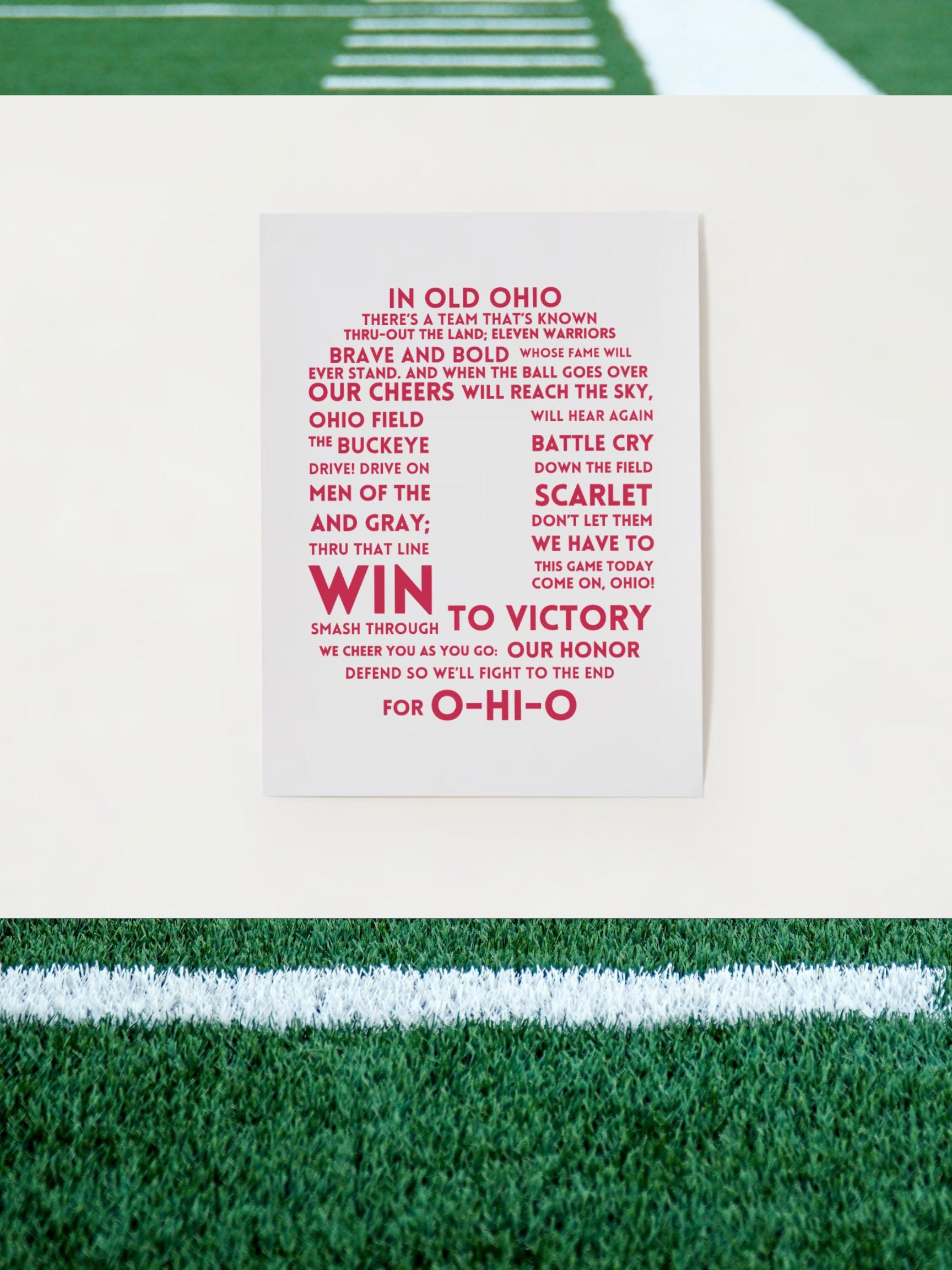 Ohio State University Fight Song Printable Wall Decor - Etsy