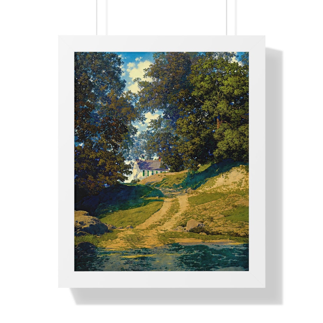 Maxfield Parrish, Village School House, 1937, Fine Art Print, American ...
